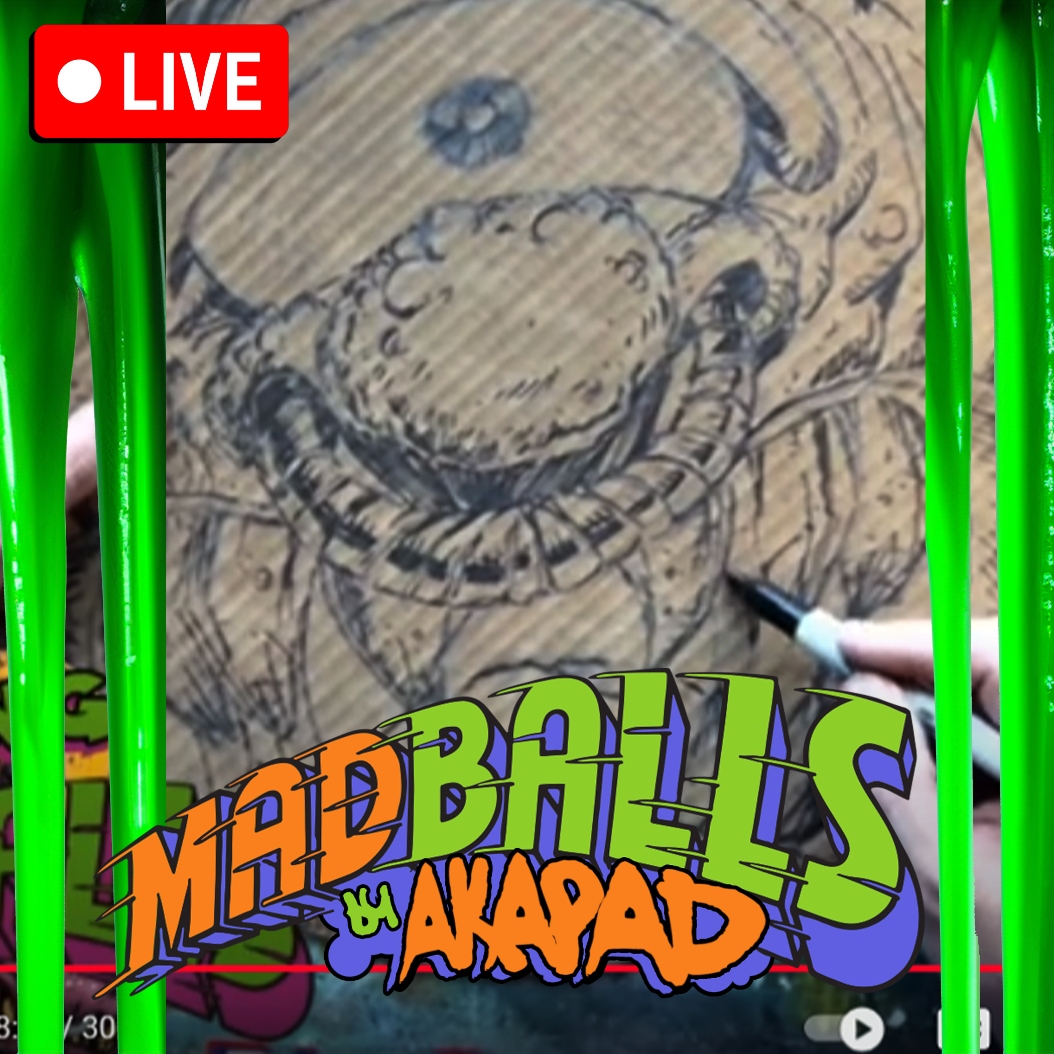 DRAWING MAD BALLS WITH AKAPAD - Peter A DeLuca is AKAPAD